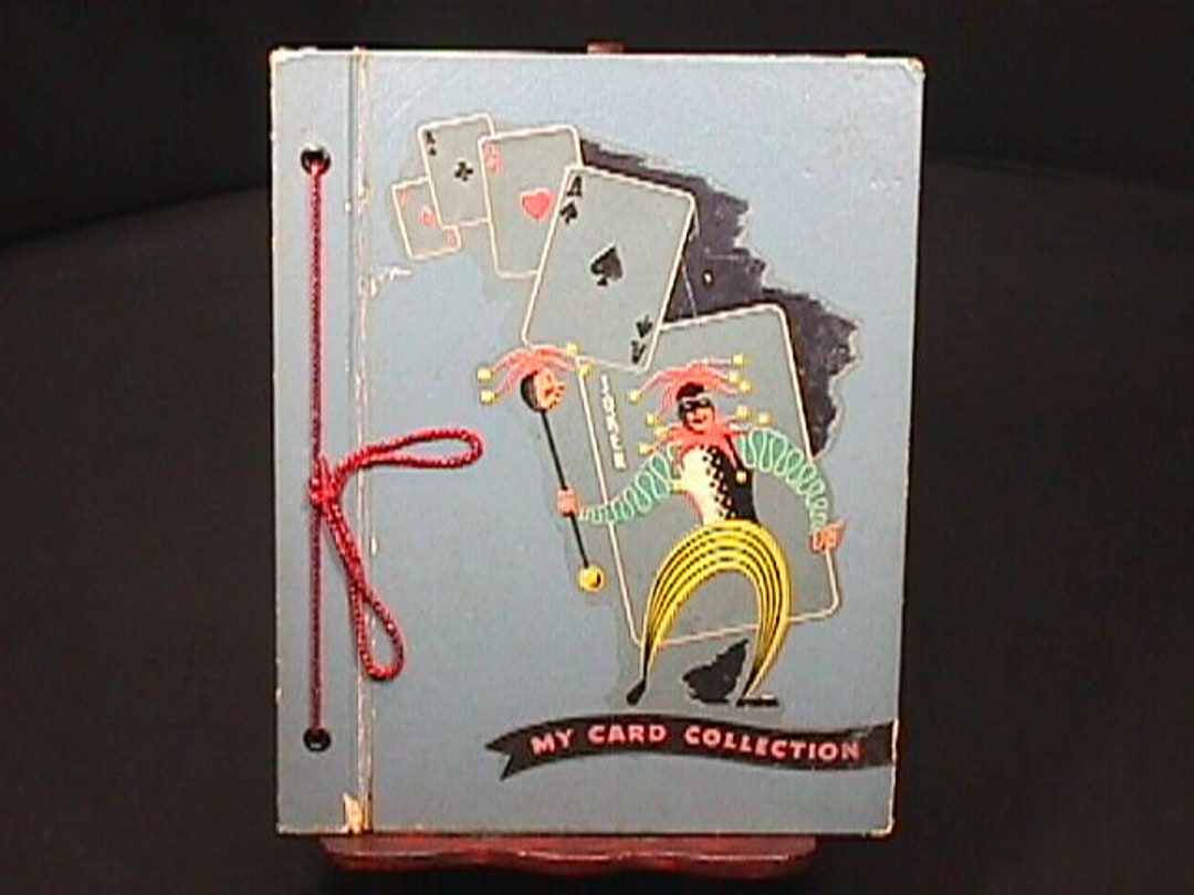A Vintage 30 Page Playing Card Collector Book With 23 Cards Already in ...