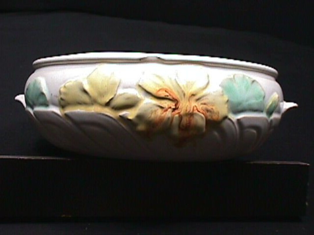An Antique 1935 Weller Pottery Pattern MI-FLO Two Handled Large Planter ...