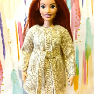 PDF Pattern Knitted Doll Basic Long Cardigan. Instructions Craft Doll's ...
