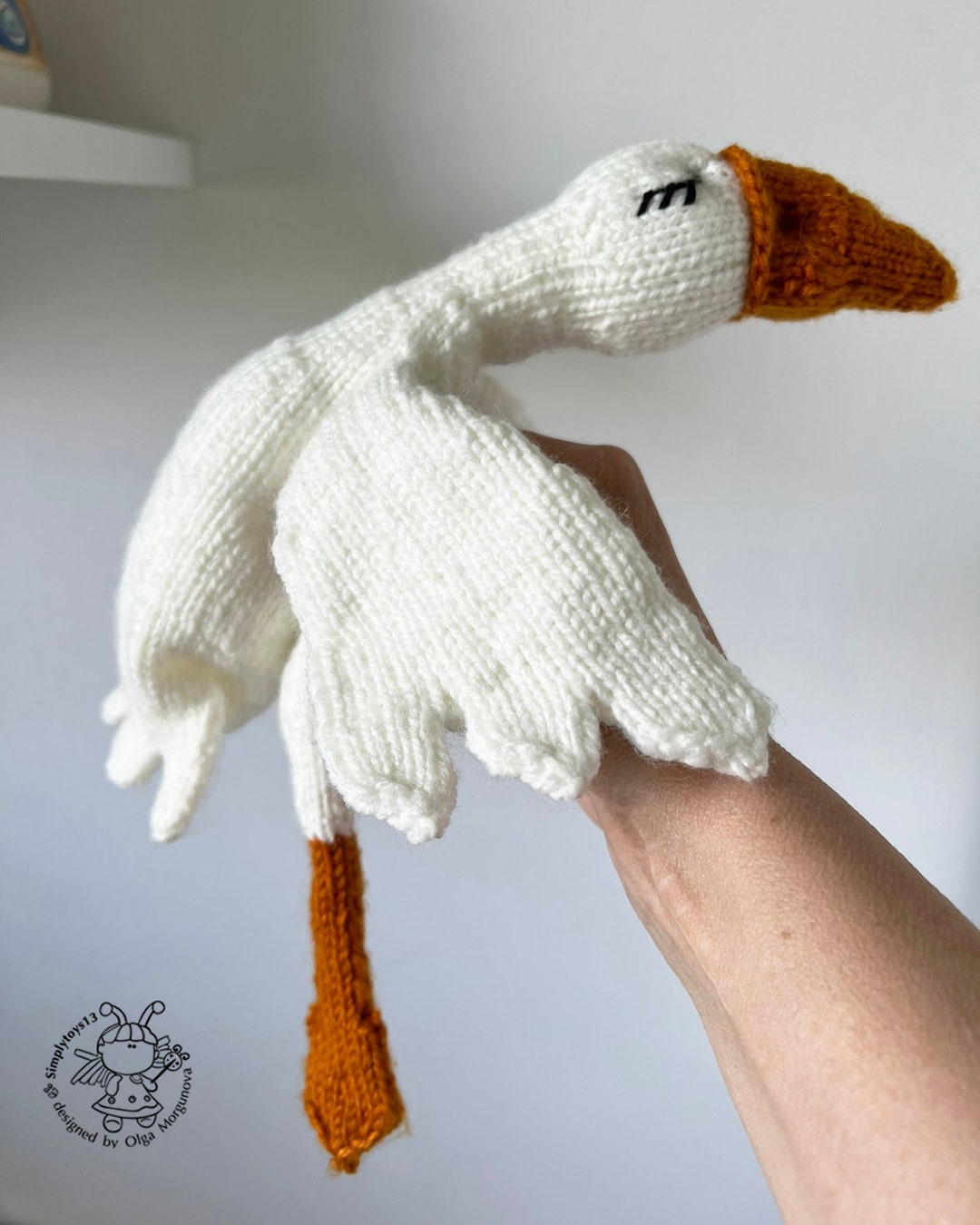 Sleeping Gosling Knitting Pattern. Knitted Round. Amigurumi - Etsy
