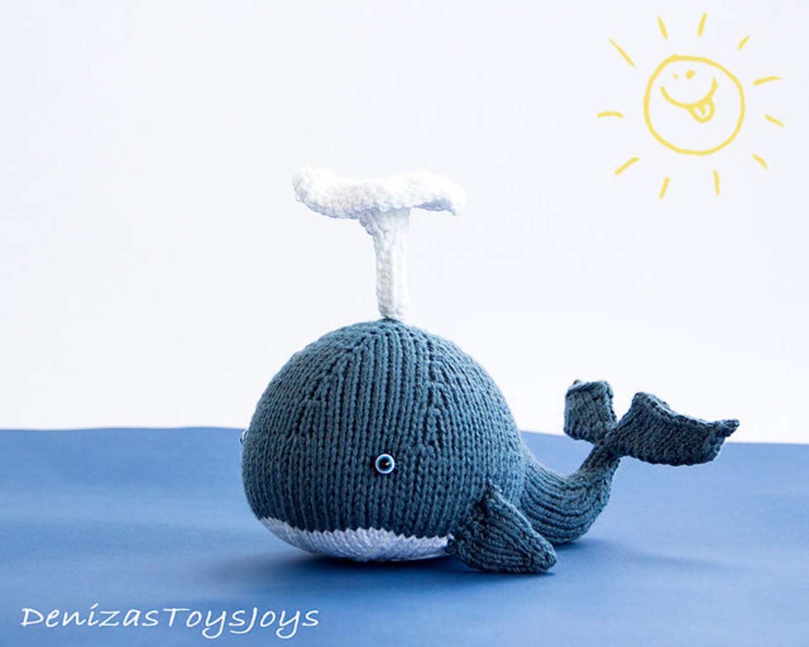 Amigurumi Whale Knitting Pattern: Knitted Round Narwhal Toy (PDF ...