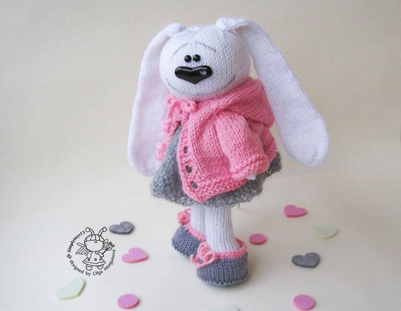 Bunny Tilda Knitting Pattern Knitted Round. Amigurumi Bunny. - Etsy