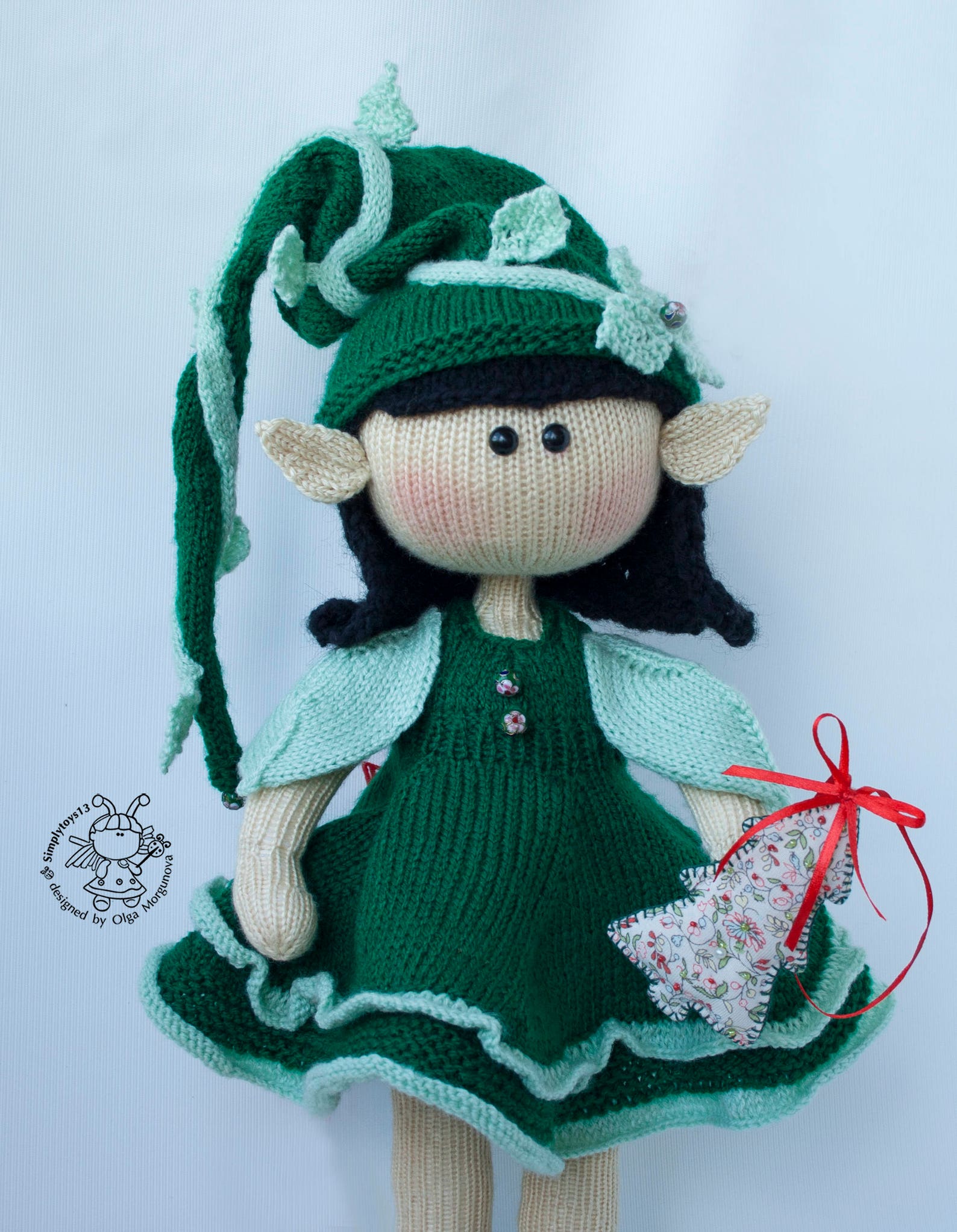 Doll Elf girl. Elf pattern. Knitting pattern. Knitted round. | Etsy
