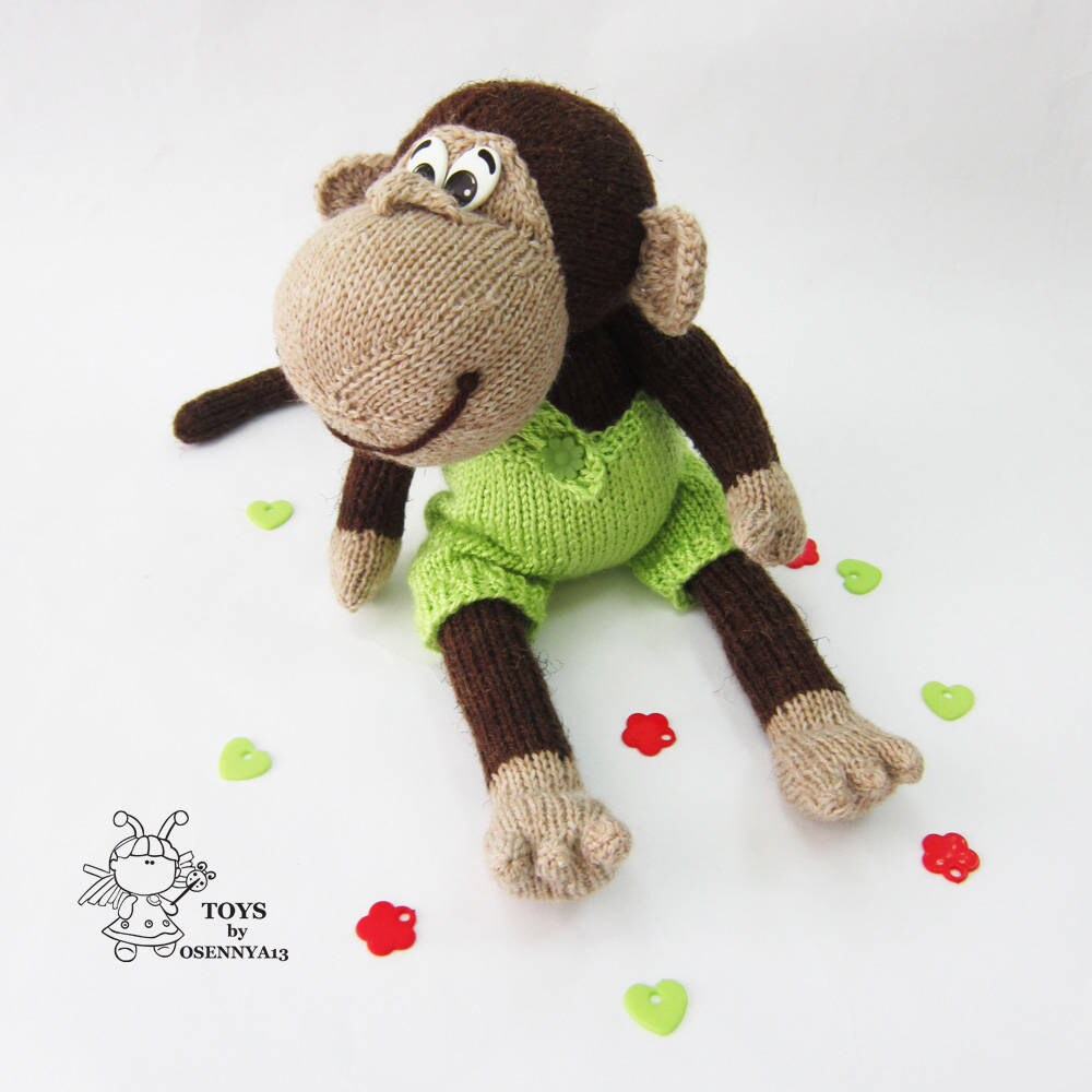 Naughty Monkey. Unusual Monkey. Knitting Pattern Knitted | Etsy