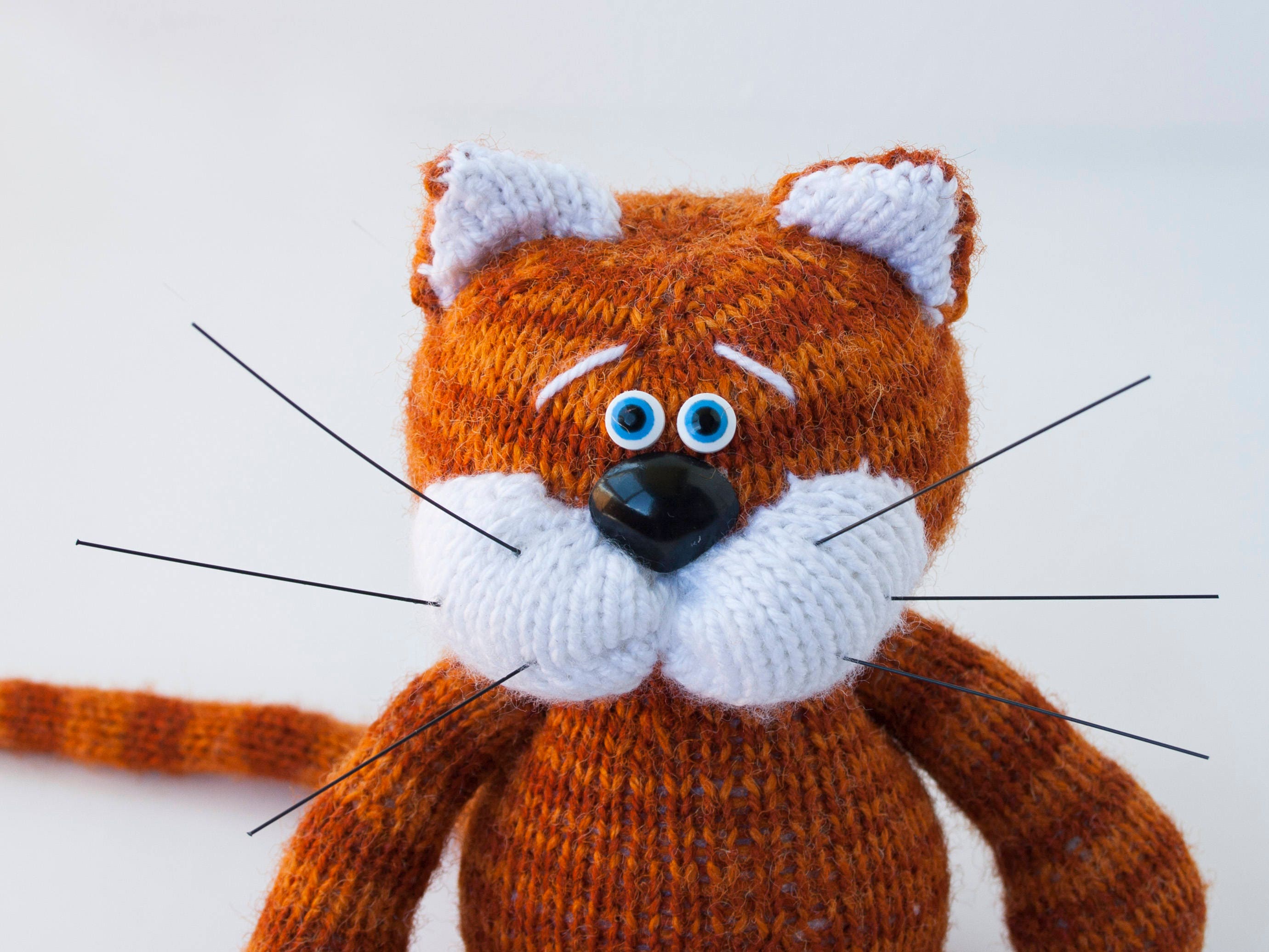 Tiger Cub Knitting Pattern Knitted Round. Amigurumi Tiger. | Etsy