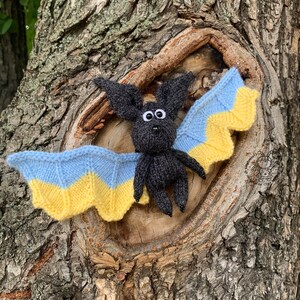 Mini Cute Bat Knitting Flat. Amigurumi Bat. Instant Download. Knitting ...