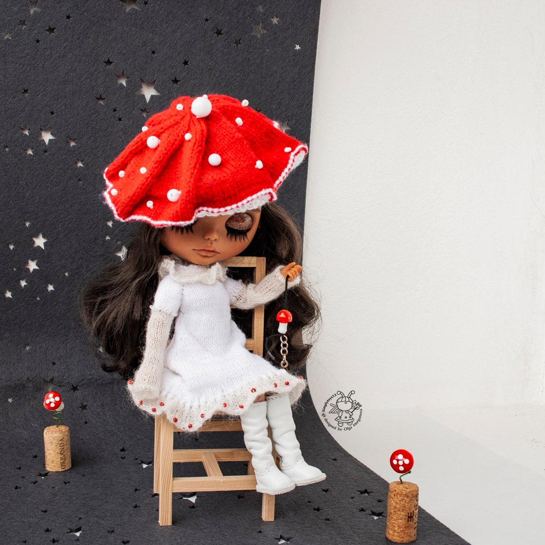 Fly Agaric Doll Outfit Knitting Pattern for 12" Blythe Dolls (PDF ...