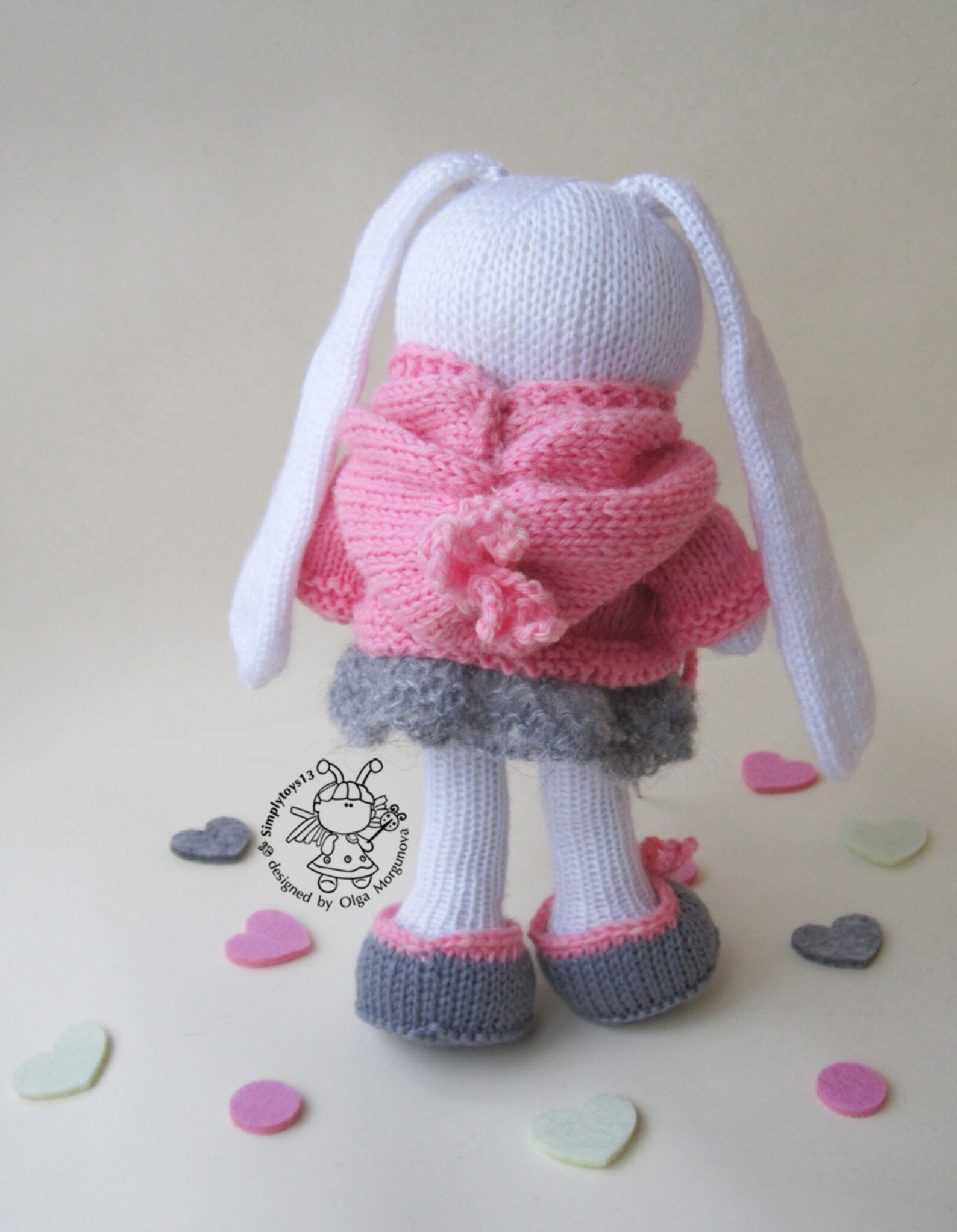 Bunny Tilda Knitting Pattern Knitted Round. Amigurumi Bunny. - Etsy