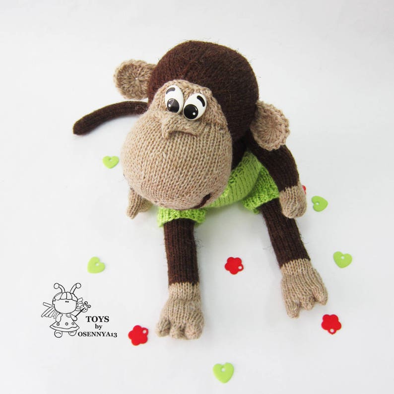 Naughty Monkey. Unusual Monkey. Knitting Pattern Knitted - Etsy