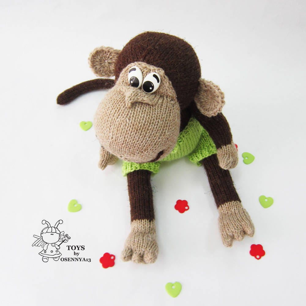 Naughty Monkey. Unusual Monkey. Knitting Pattern Knitted | Etsy