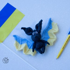 Mini Cute Bat Knitting Flat. Amigurumi Bat. Instant Download. Knitting ...