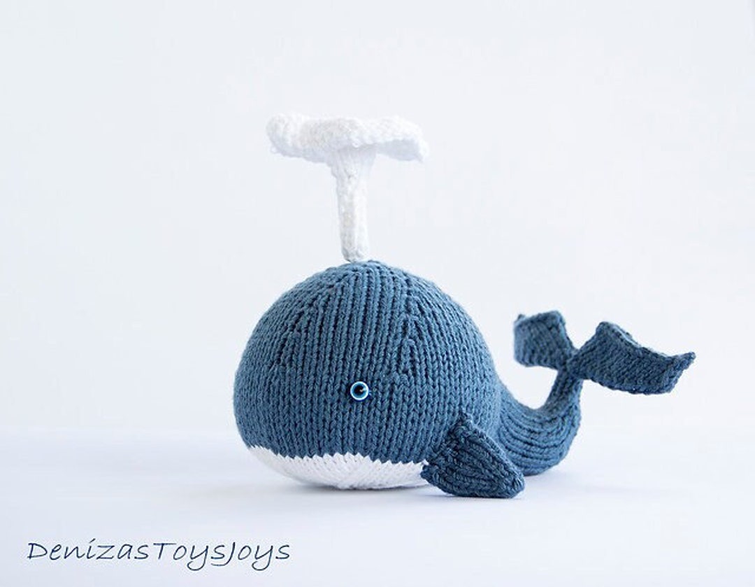 Amigurumi Whale Knitting Pattern: Knitted Round Narwhal Toy (PDF ...