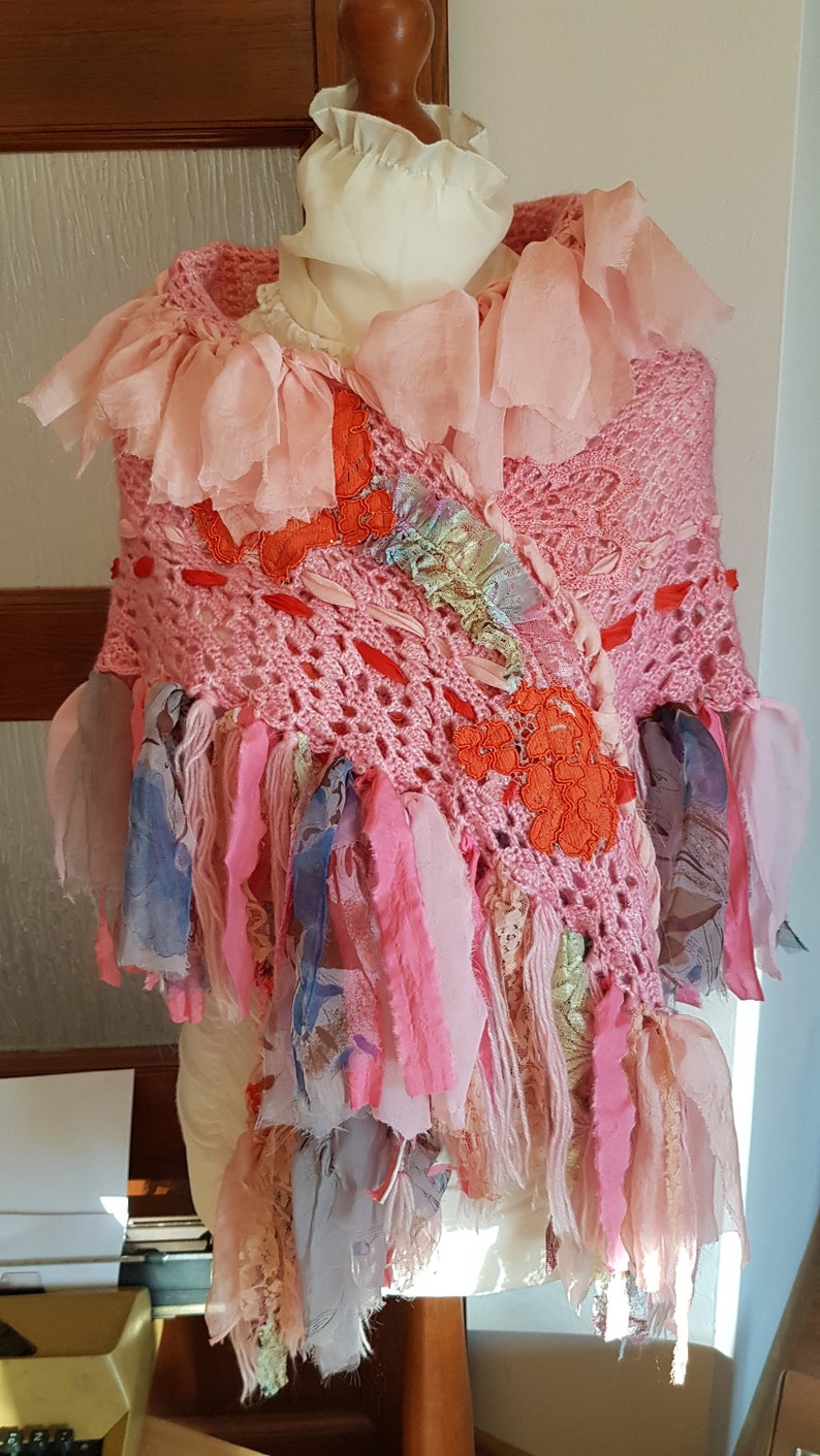 Bohemian Shawl Scarf Unique Wearable Art Gypsy Scarf Hand Made Scarf - Etsy