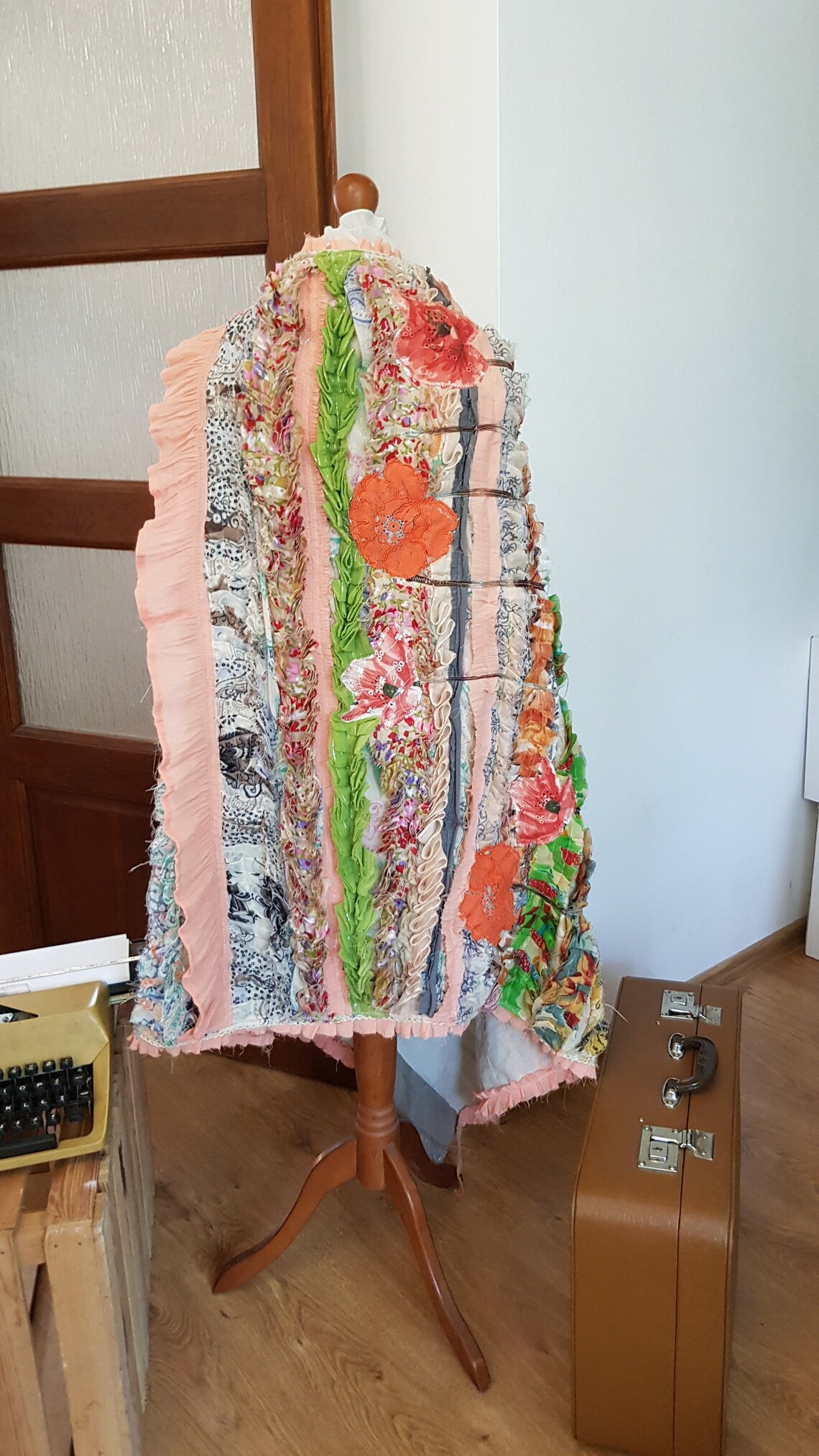 Scarf Wearable Art Scarf Gypsy Bohemian Fairy Scarf Shabby Chic Vintage ...