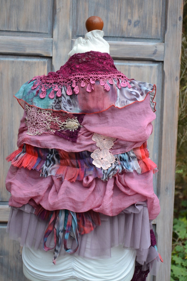 Scarf Wearable Art Scarf Gypsy Bohemian Fairy Scarf Shabby Chic Vintage ...