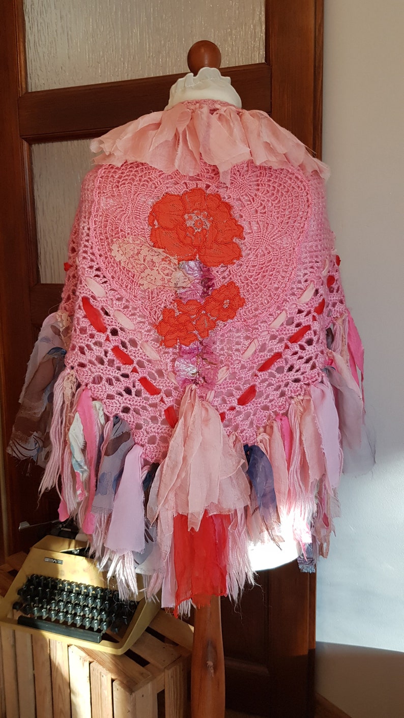 Bohemian Shawl Scarf Unique Wearable Art Gypsy Scarf Hand Made Scarf - Etsy