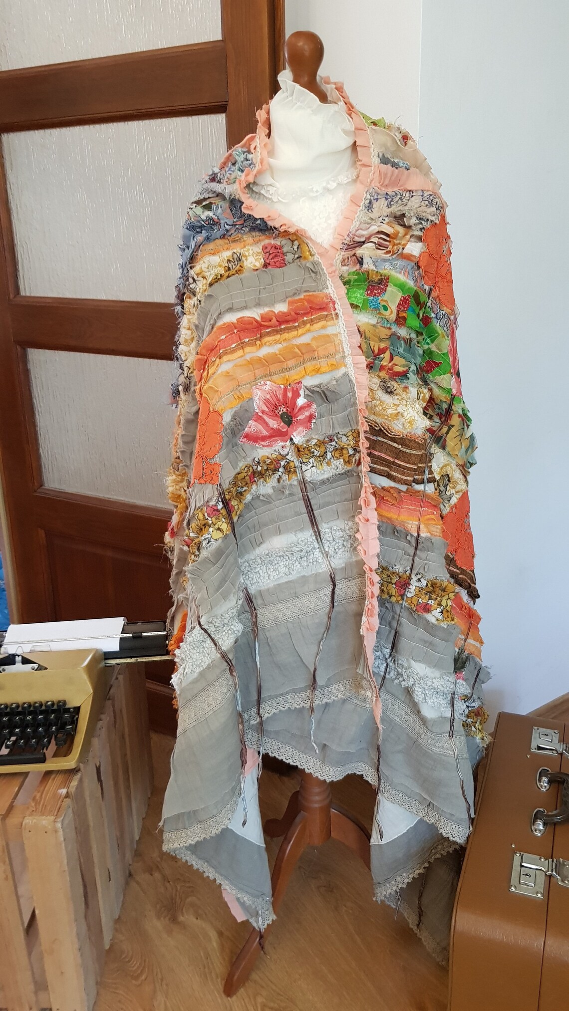 Scarf Wearable Art Scarf Gypsy Bohemian Fairy Scarf Shabby - Etsy