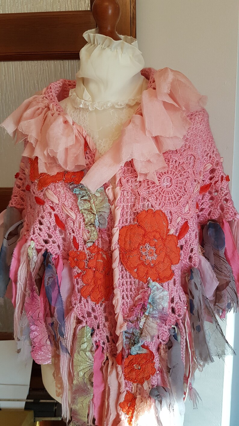 Bohemian Shawl Scarf Unique Wearable Art Gypsy Scarf Hand Made Scarf - Etsy