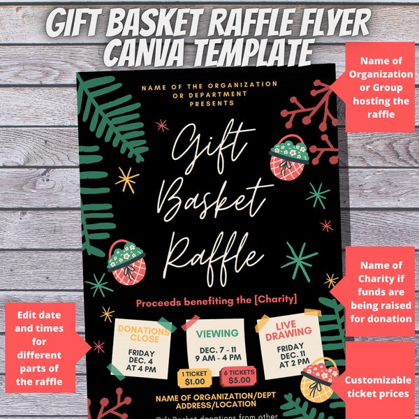 Basket Raffle Flyer - Etsy
