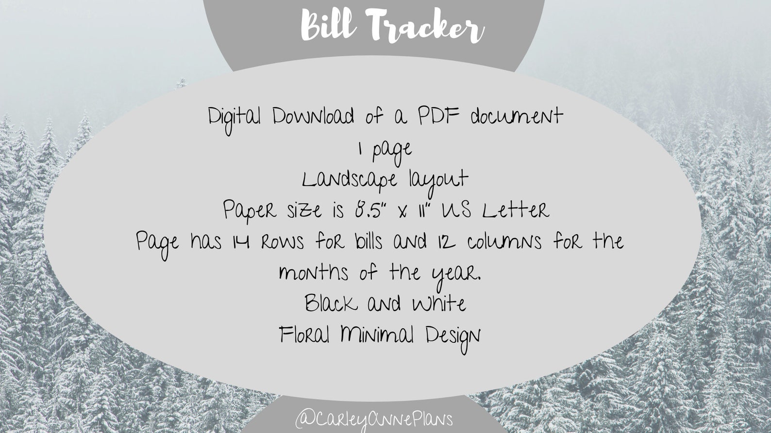 Floral Bill Tracker for Planner (8.5" X 11" US Letter) - Etsy
