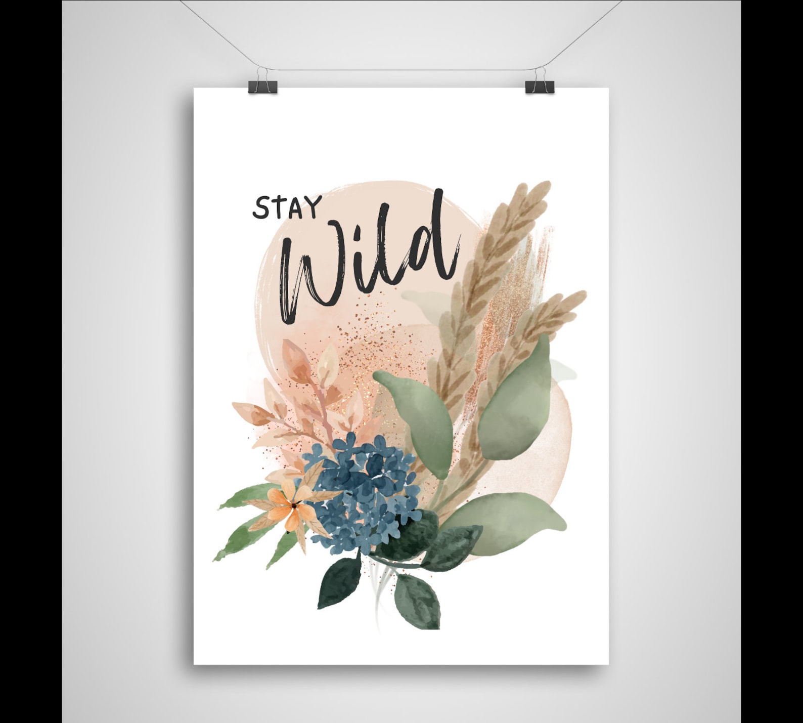 Printable Inspirational Poster "stay Wild" - 8.5x11 Portrait - Etsy