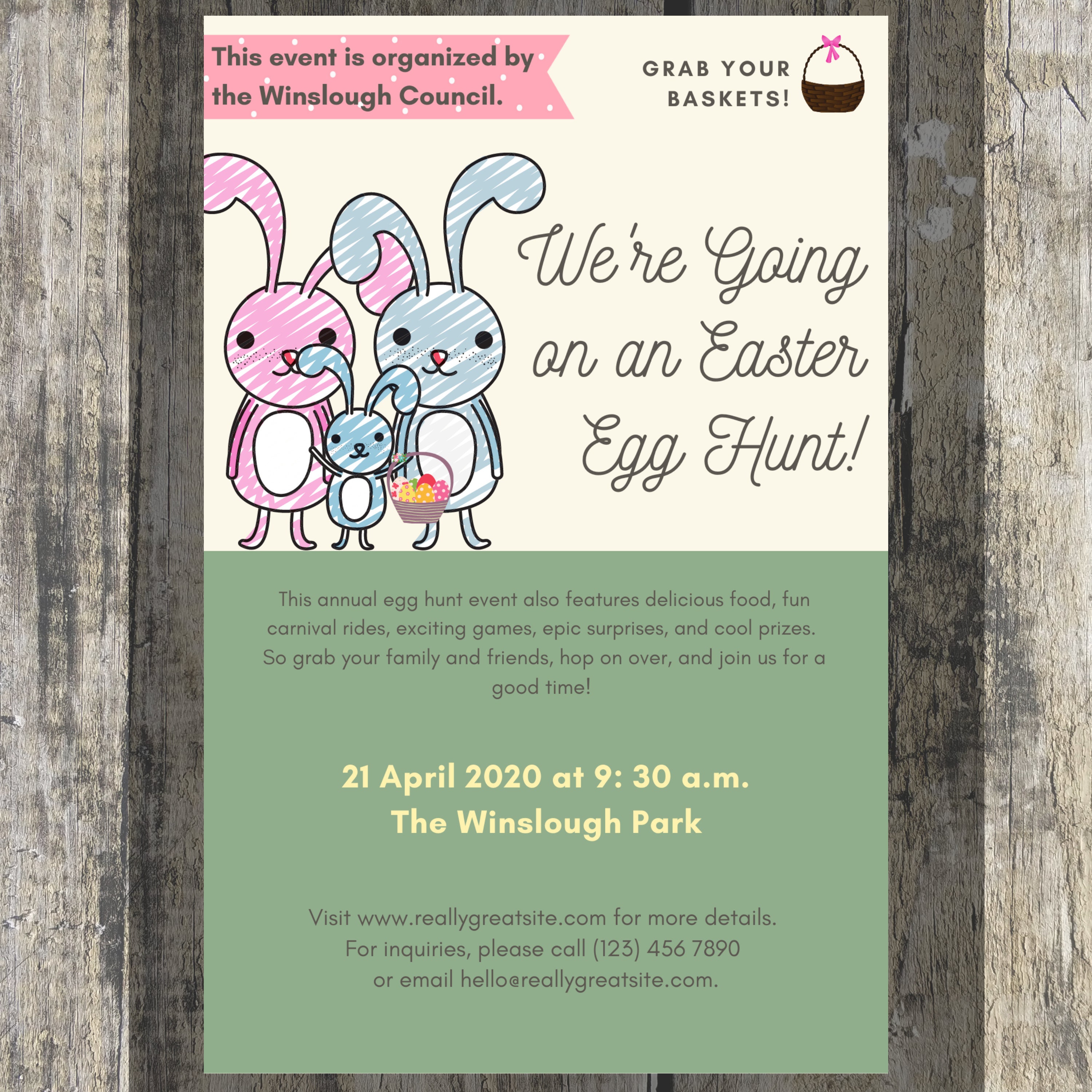 Canva Digital Template for an Easter Egg Hunt or Event - 5.5"x8" - Etsy