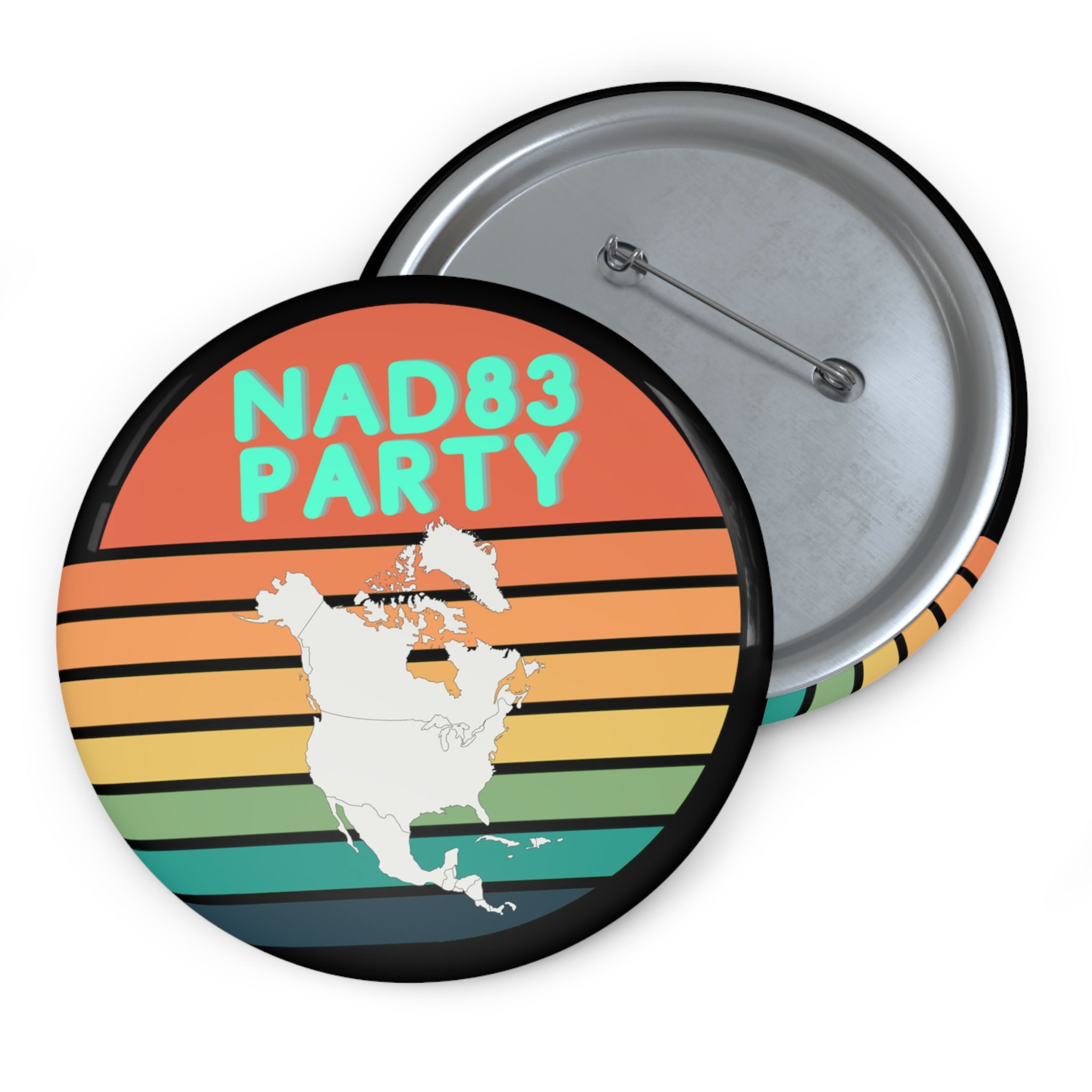 NAD83 Datum Geography Button Multiple Sizes - Etsy