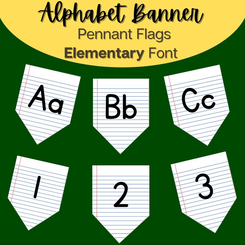 Printable - DIY - Classroom Decoration - Alphabet & Numbers - Lined ...