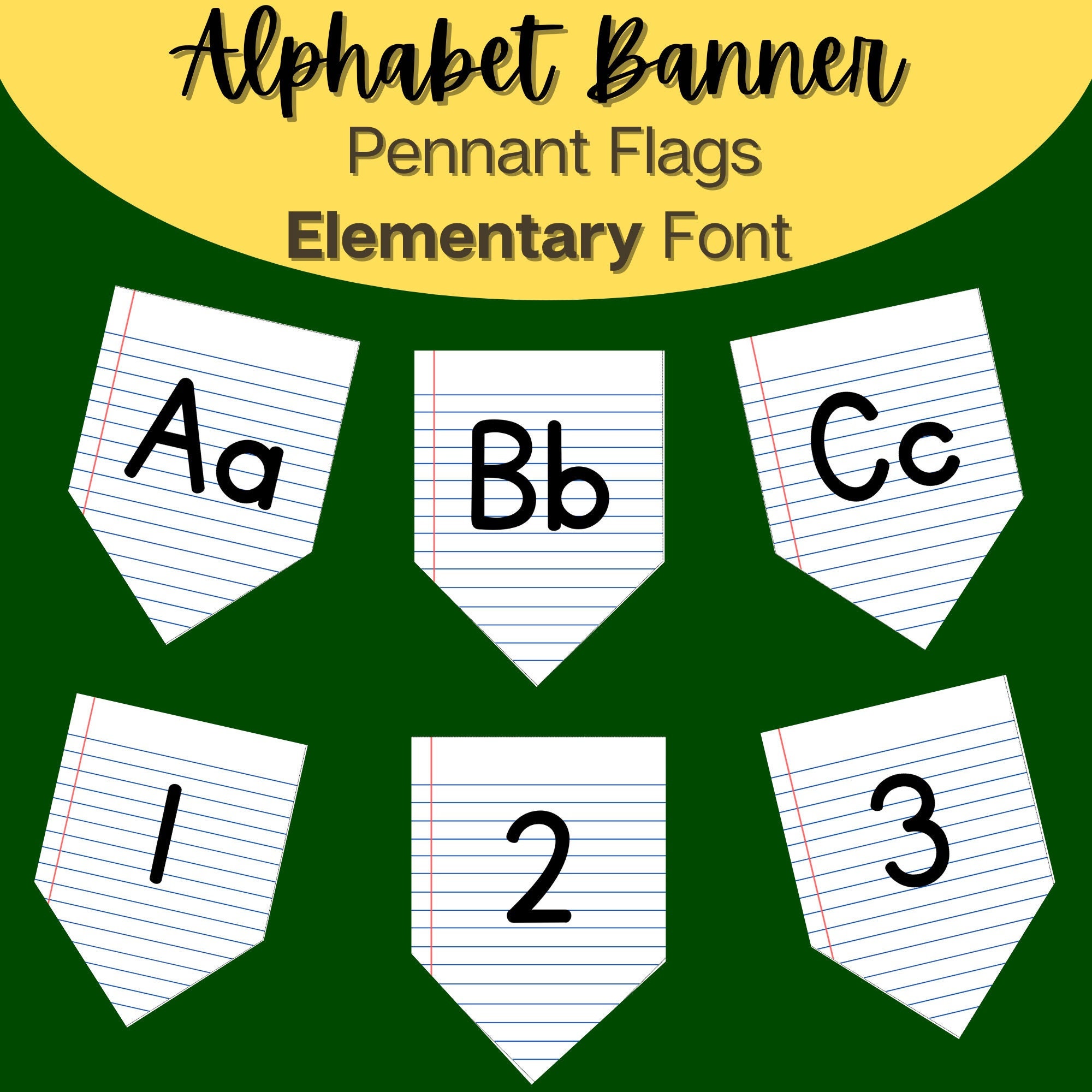 Printable - DIY - Classroom Decoration - Alphabet & Numbers - Lined ...