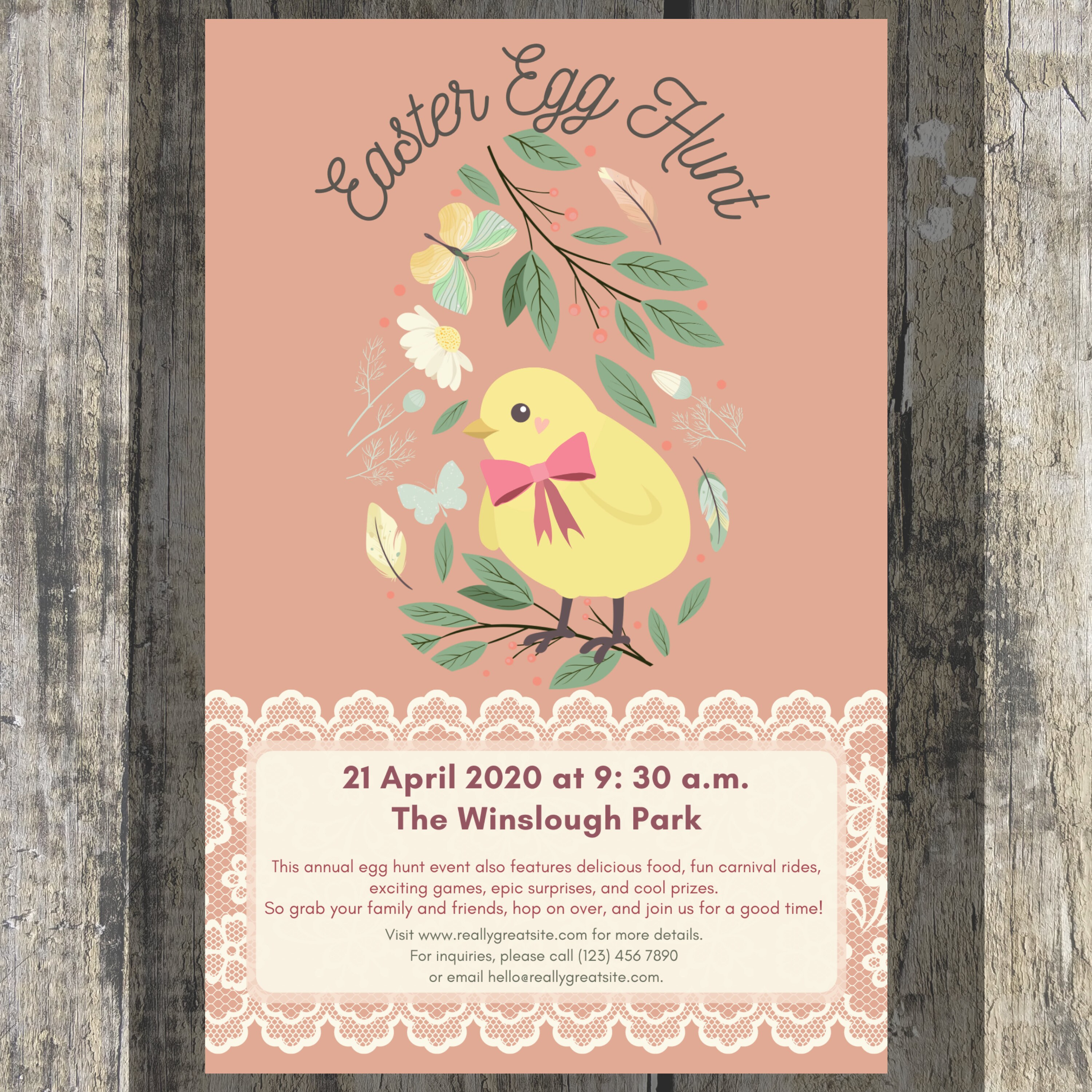 Canva Digital Template for an Easter Egg Hunt or Event - 5.5"x8" - Etsy