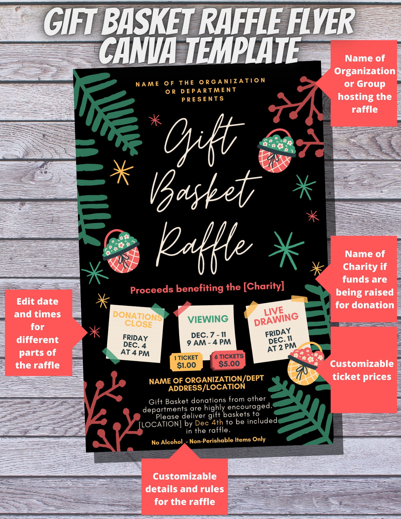 Basket Auction Flyer at Steve Courtney blog