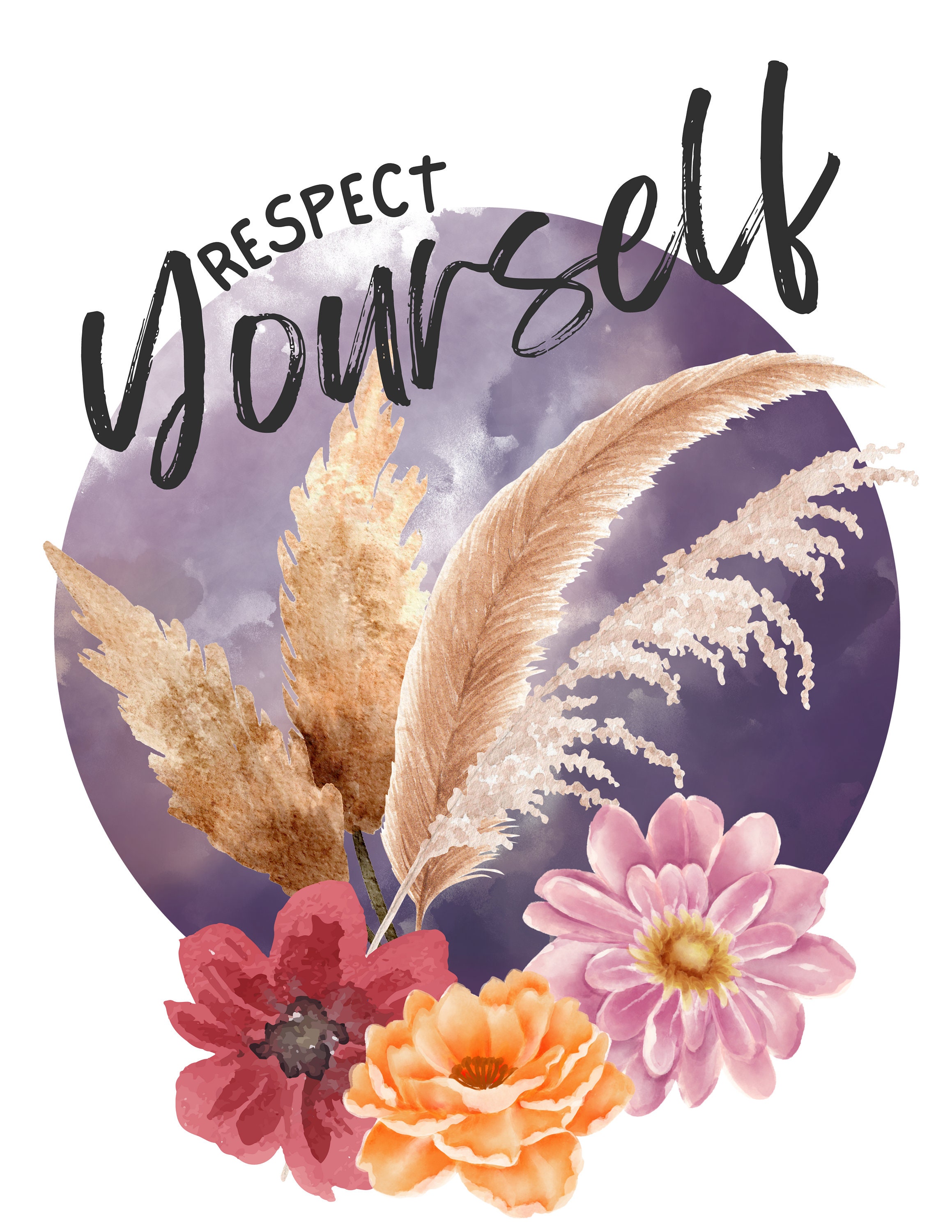 Printable Inspirational Poster "respect Yourself" - 8.5x11 Portrait - Etsy