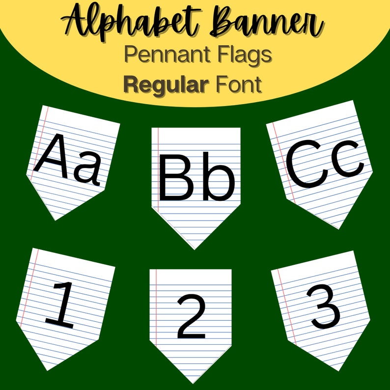 Printable - DIY - Classroom Decoration - Alphabet & Numbers - Lined ...