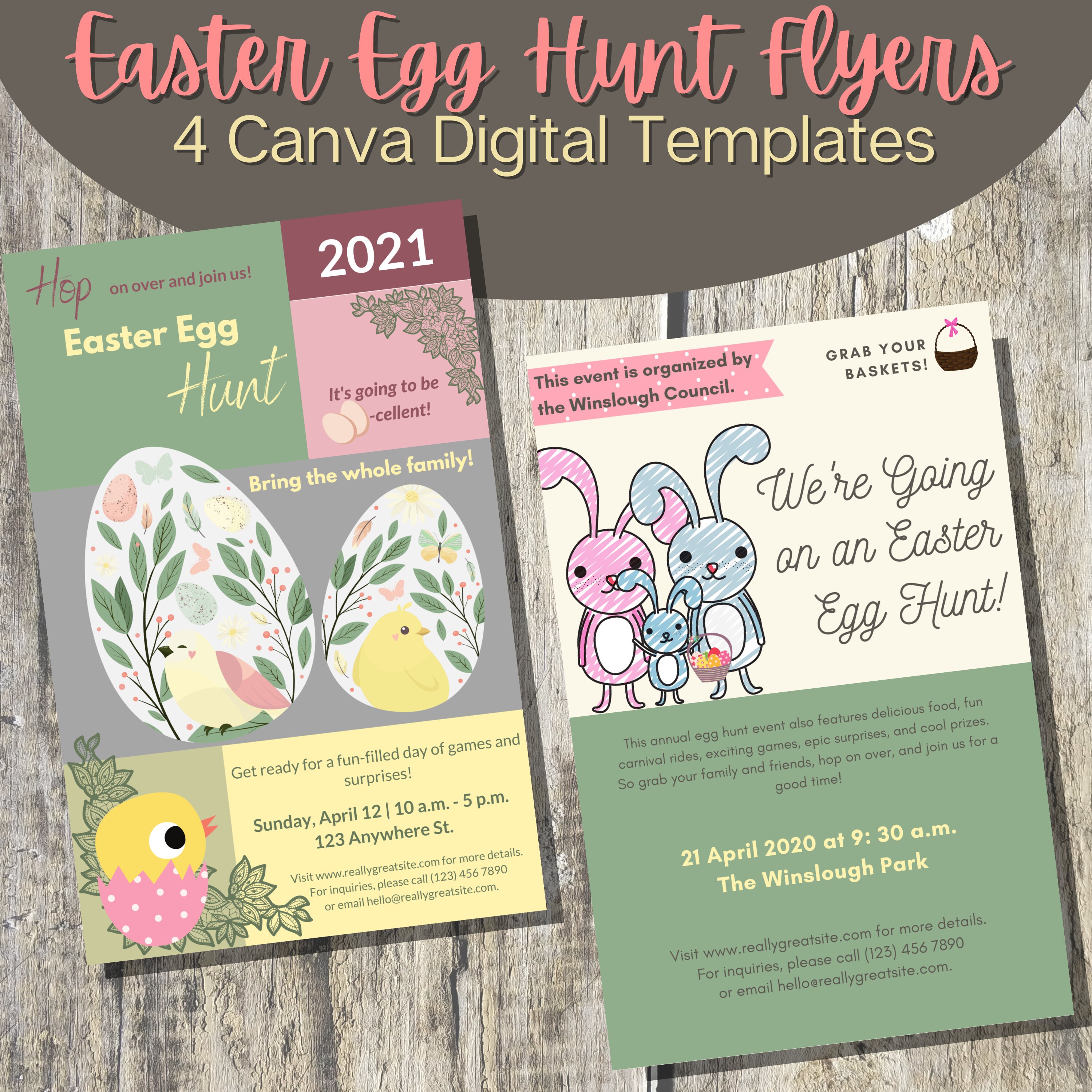 Canva Digital Template for an Easter Egg Hunt or Event - 5.5"x8" - Etsy