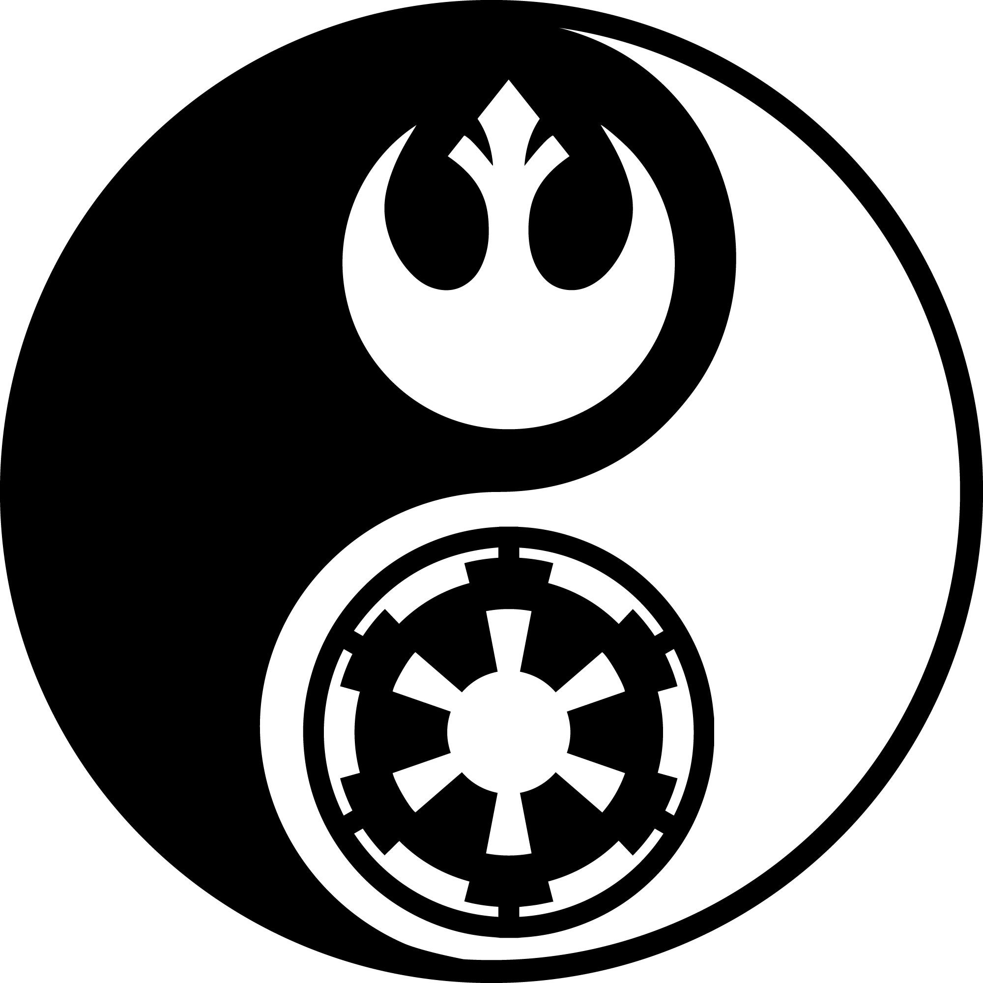 Light Side Dark Side Yin Yang Star Wars Inspired Vinyl | Etsy
