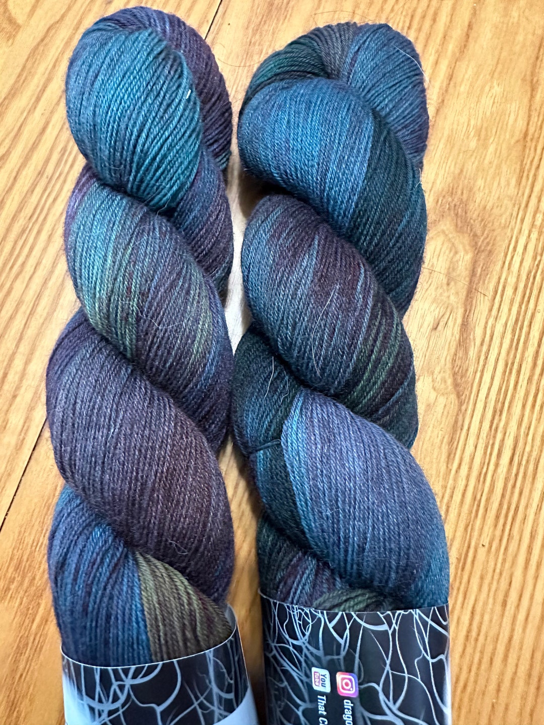 YARN DESTASH: Dragon Hoard Yarn Myth Fingering Dark Oracle - Etsy