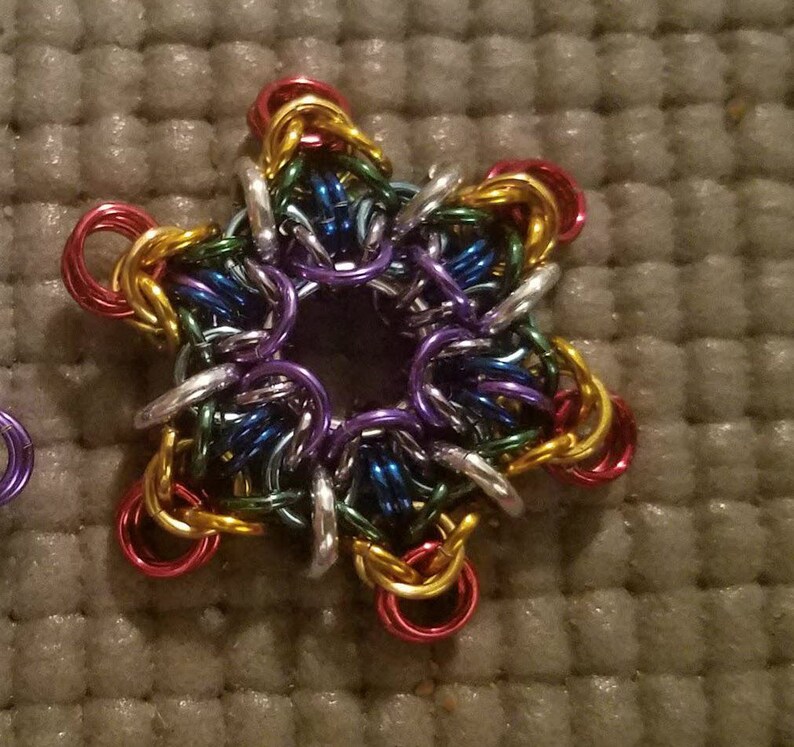 Chainmaille Tutorial PDF Star of Ouranos Chainmail Pendant - Etsy