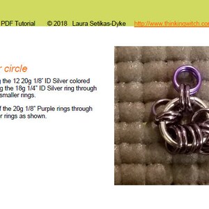 Chainmaille Tutorial - PDF - Star of Ouranos Chainmail Pendant - 6 ...