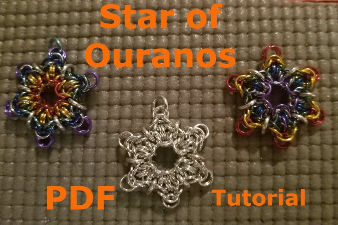 Chainmaille Tutorial - PDF - Star of Ouranos Chainmail Pendant - 6 ...