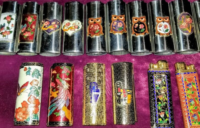 Hand Painted Lighter Cases Refillable Gas and Cover Cases. - Etsy