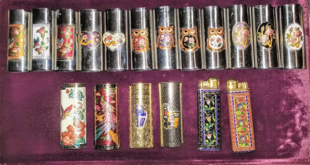 Hand Painted Lighter Cases Refillable Gas and Cover Cases. - Etsy