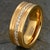 Yellow Gold Tungsten Ring, Mens Wedding Band 8mm - Etsy