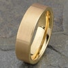 Yellow Gold Tungsten Ring, Mens Wedding Band 8mm - Etsy