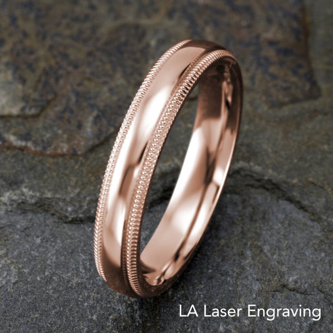 Mens Wedding Ring, 14k Gold Ring Mens, Solid Gold Ring, Men Wedding ...