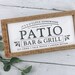 Patio Bar And Grill Subway Tile Sign Wood Sign Reclaimed | Etsy