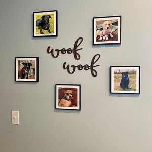 Woof Word Cut Out, Laser Cut, Wood Words, Wood Cut Word, Wall Wood ...