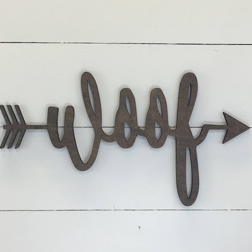 Welcome Script Word Wood Sign Wooden Words Sign Art Rustic - Etsy