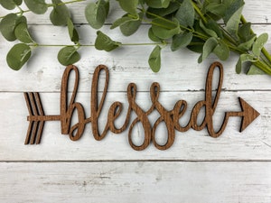 Welcome Script Word Wood Sign, Wooden Words, Sign Art, Rustic Cursive ...