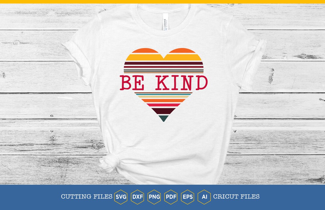 Be Kind Svg | Be Kind Heart Svg | Color Heart Svg | Hippie Gift ...