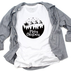 Merry Christmas SVG | Christmas Deer Winter Scene | Christmas Night SVG ...